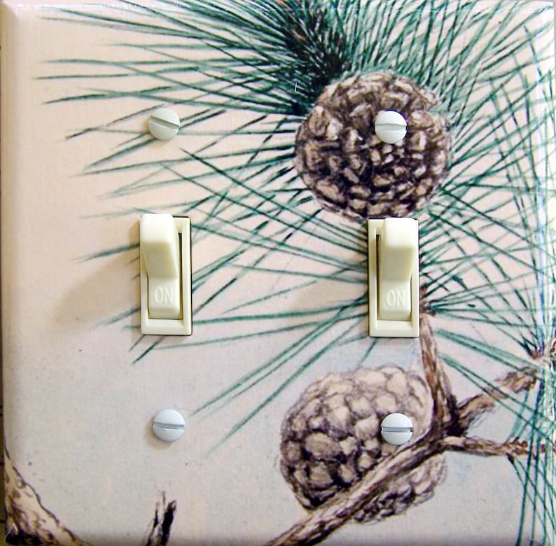 Pinecones Iliustration, Decorative Switch Plate Cover, Wall Plate ...