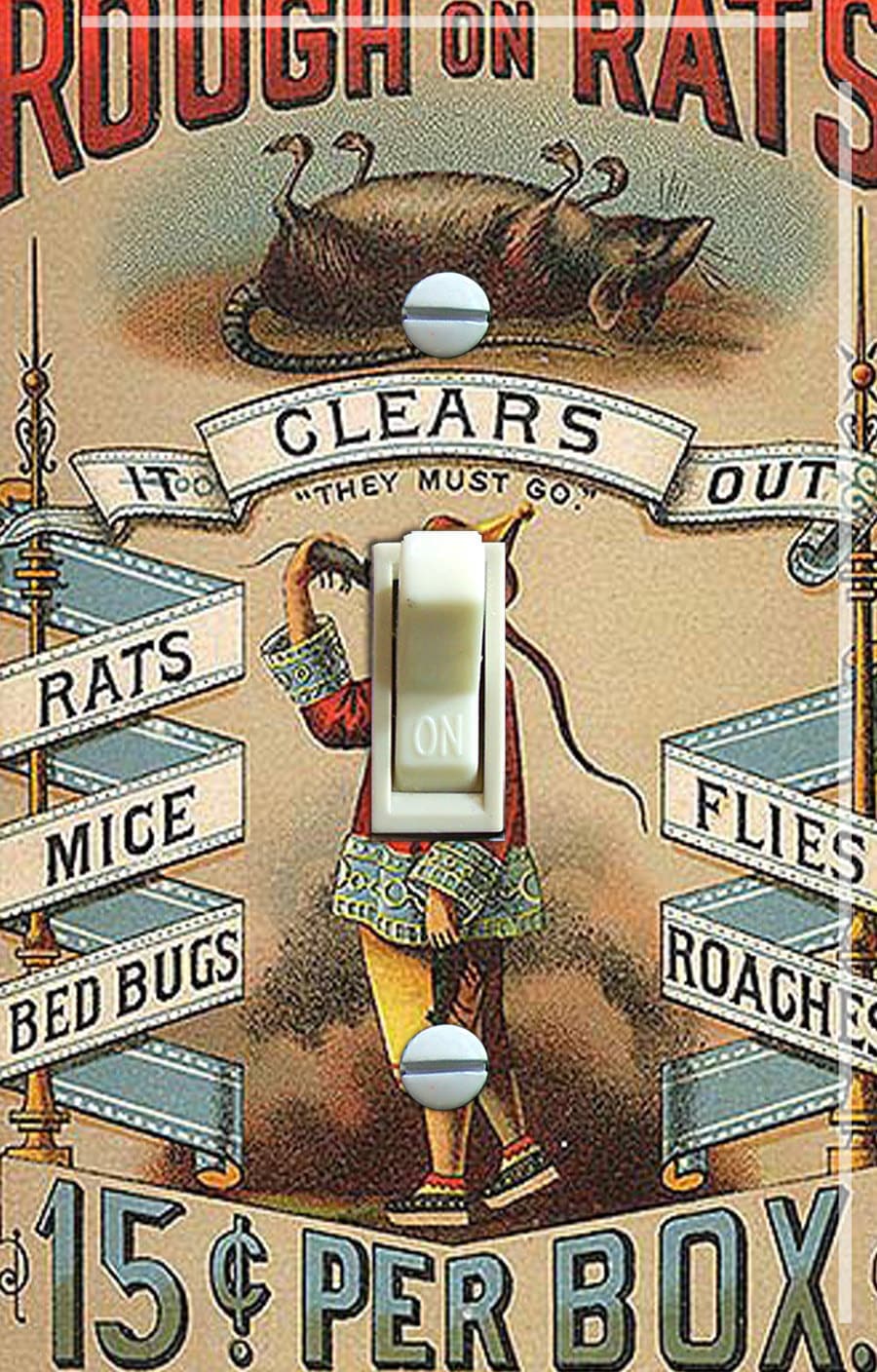 Rough on Rats Vintage Advertising Poster Switch Plate Cover - Etsy