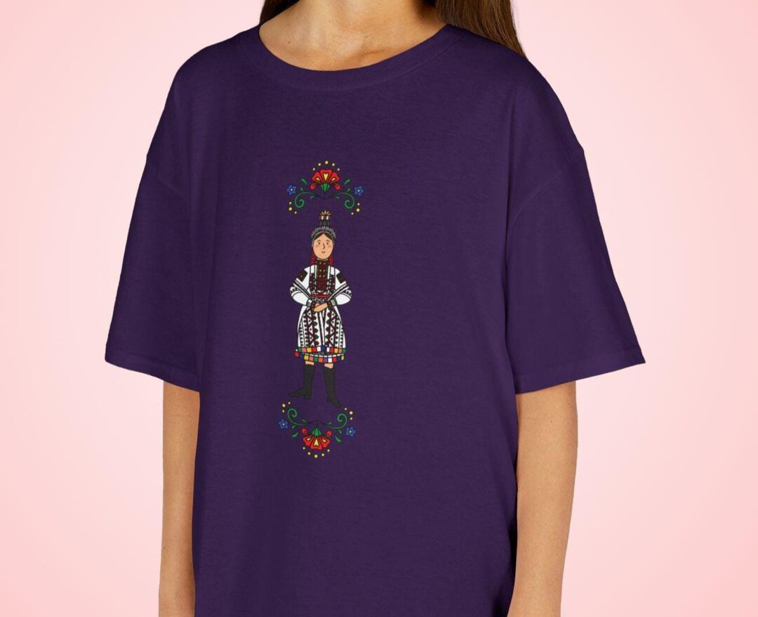 Kid's Heavy Cotton Tee Stary Hrozenkov, Czech Traditional Folk Costume ...