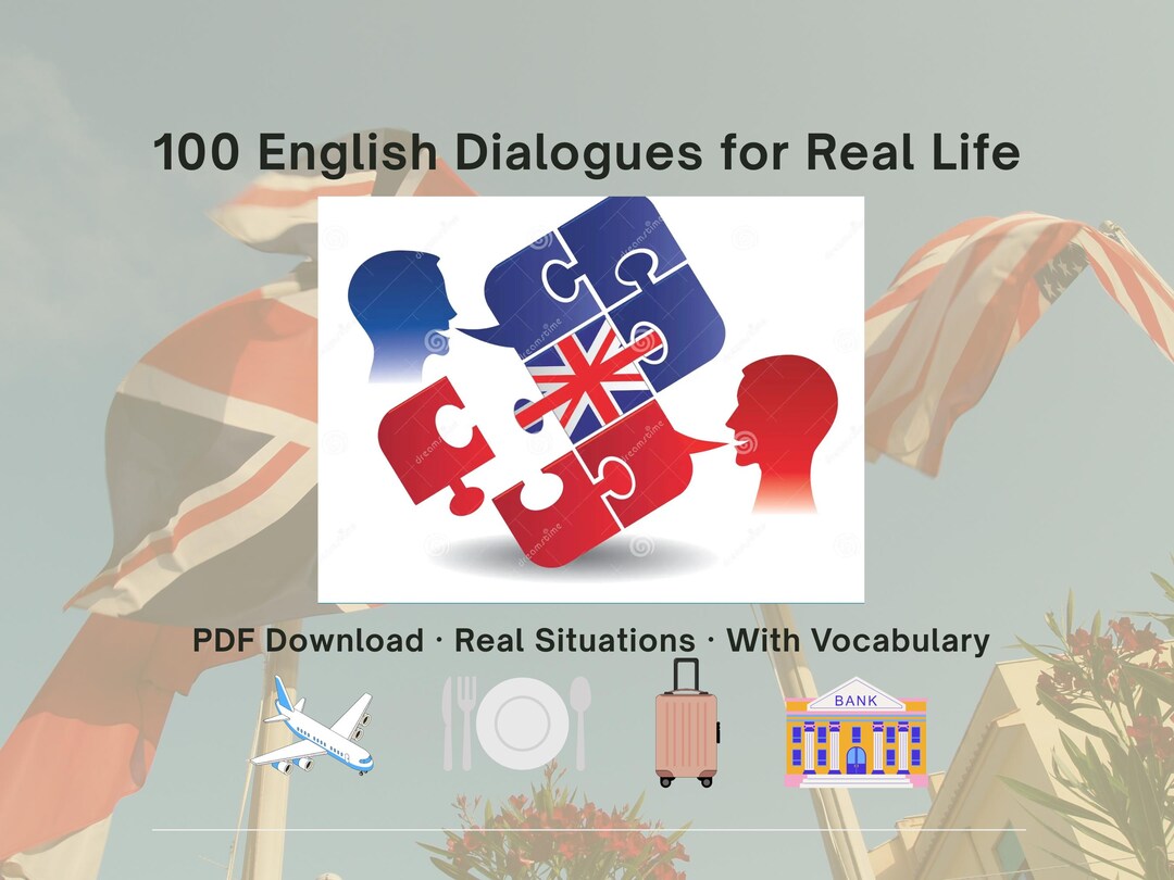 100 English Dialogues for Real Life - Etsy
