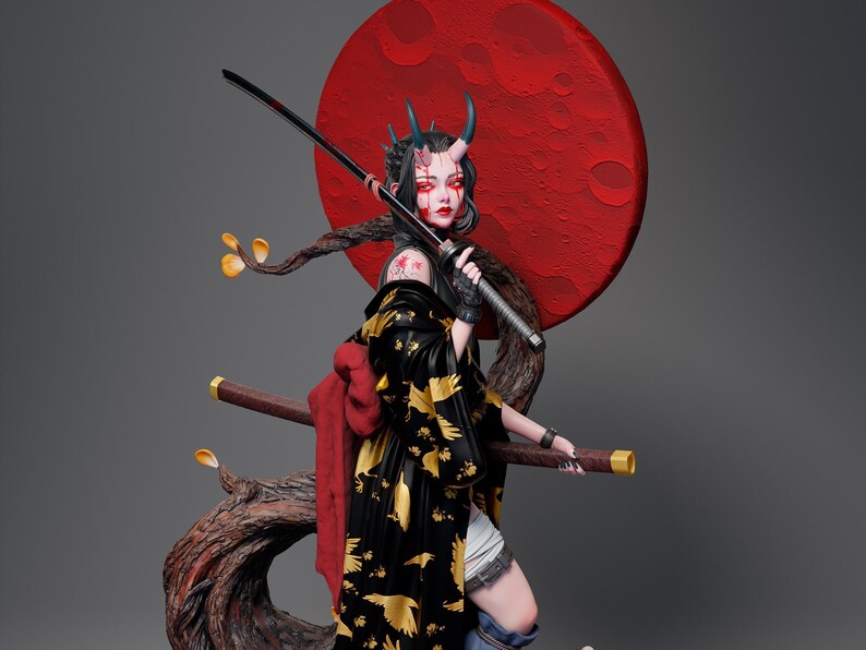 Oni 3D Print Model STL – Japanese Demon Statue – High Detail Fantasy ...