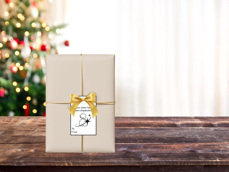 911 Dispatcher Holiday Gift Tags | Black & White Design With Funny ...