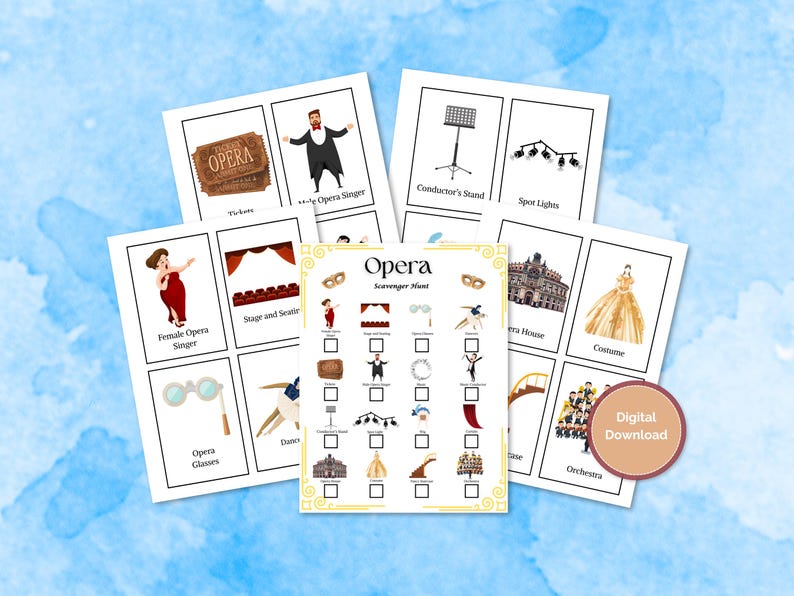 Opera Scavenger Picture Hunt Printable | Fun for All Ages - Etsy