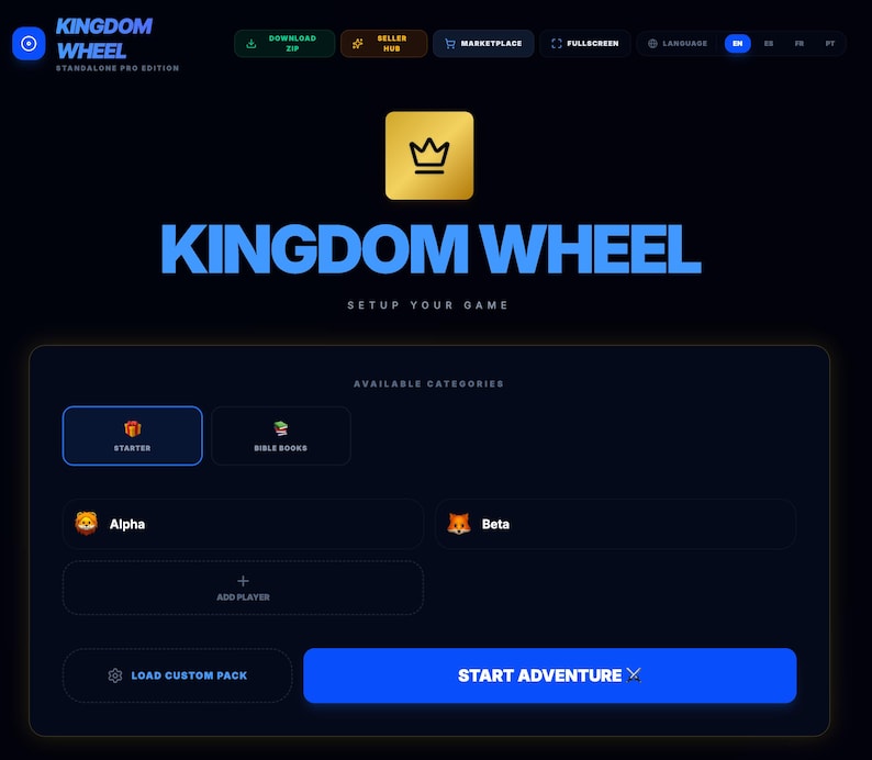 Kingdom Wheel: Interactive Bible Word Game for TV & Family Worship Base ...