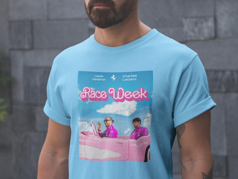 Formula 1 Barbiecore Tee: Leclerc Vs Hamilton Racing Shirt - Etsy