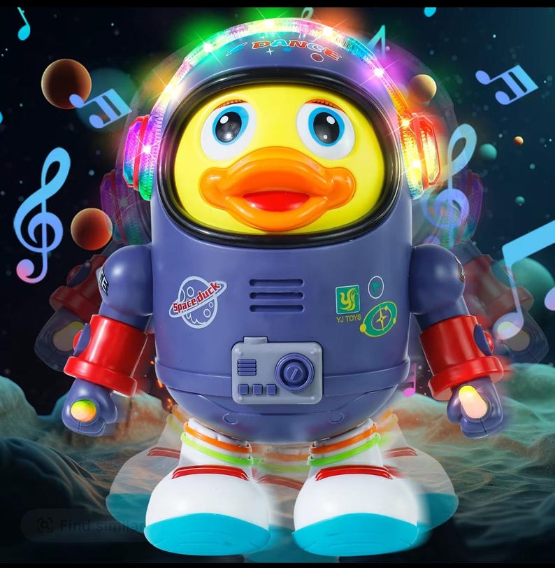 Switch-adapted Dancing Space Duck – Lights, Music & Motion - Etsy