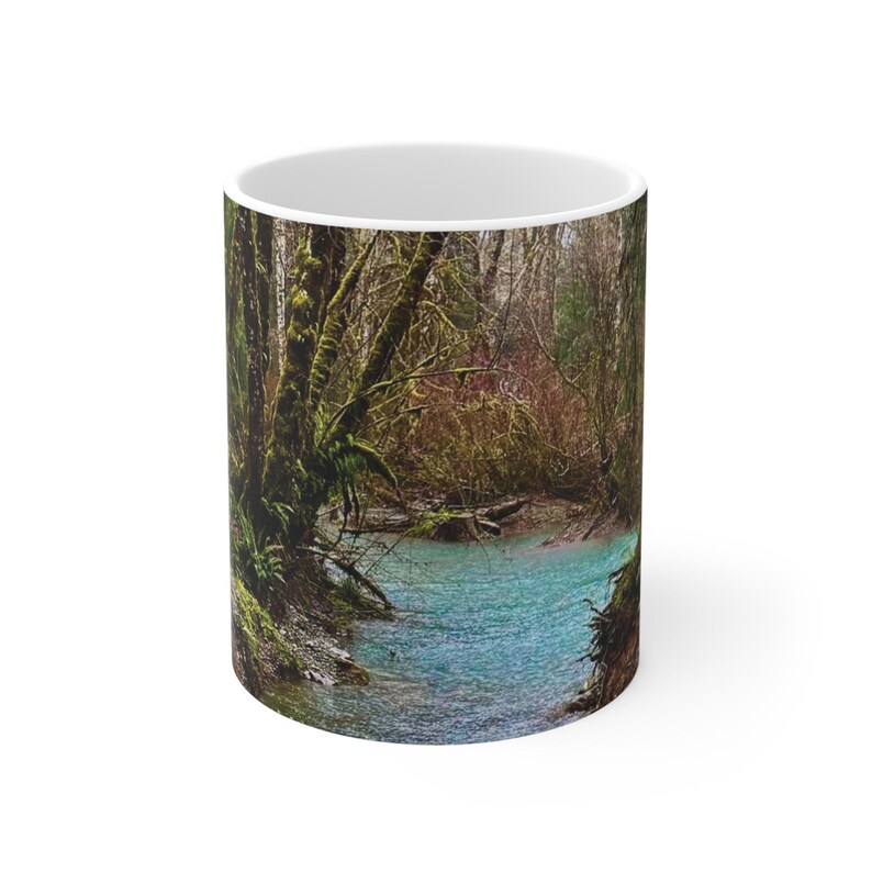 Nature-inspired Mug, Relaxing Coffee Cup, Scenic Forest Mug, Gift for ...