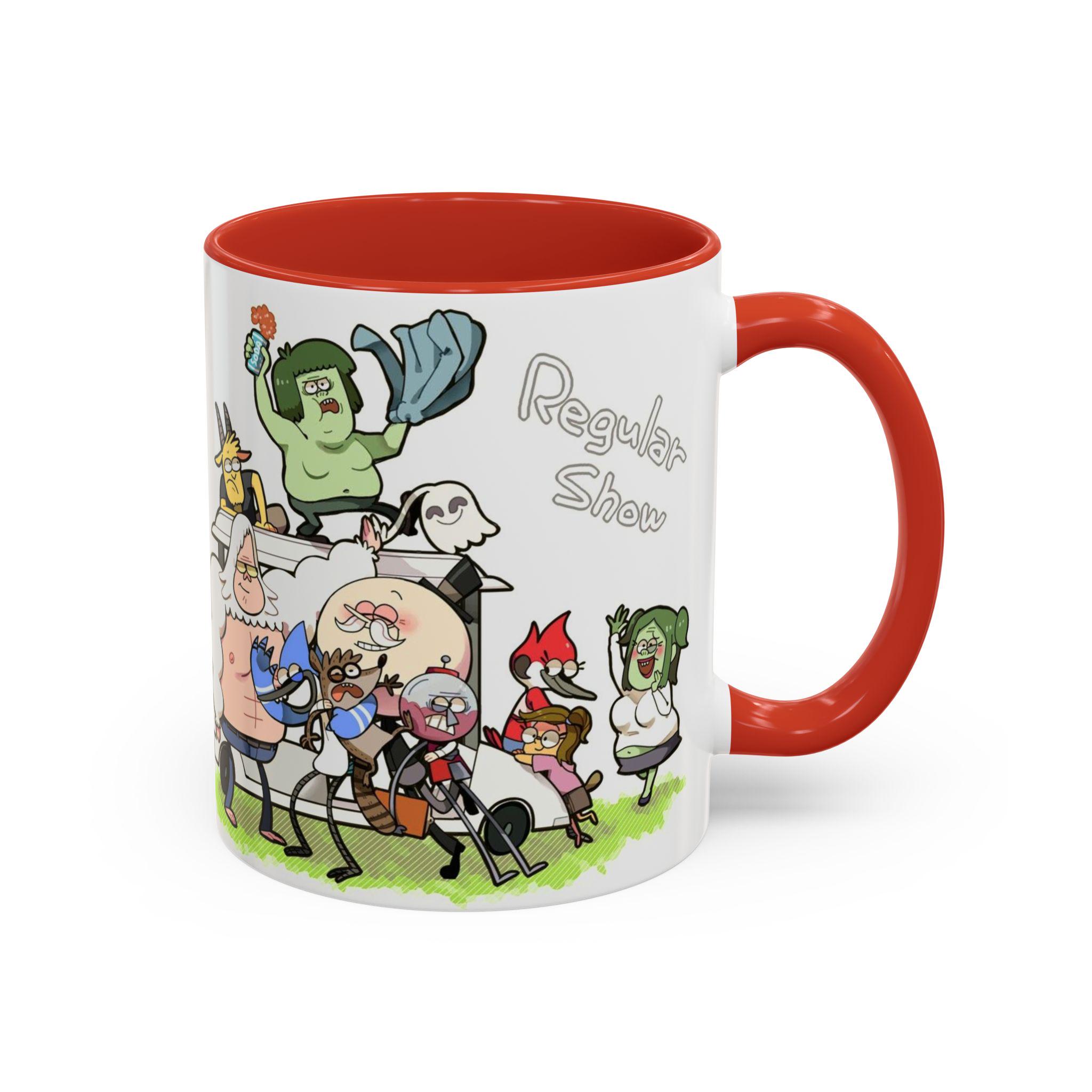 The Regular Show Character Cartoon Coffee Mug Mordecai Rigby Muscle Man ...