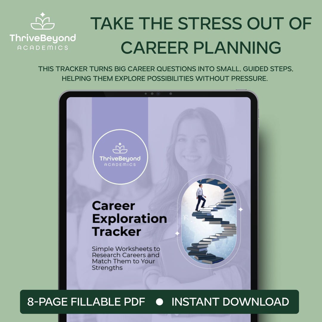 Teen Career Exploration Workbook: Guided Research, Planning (PDF ...