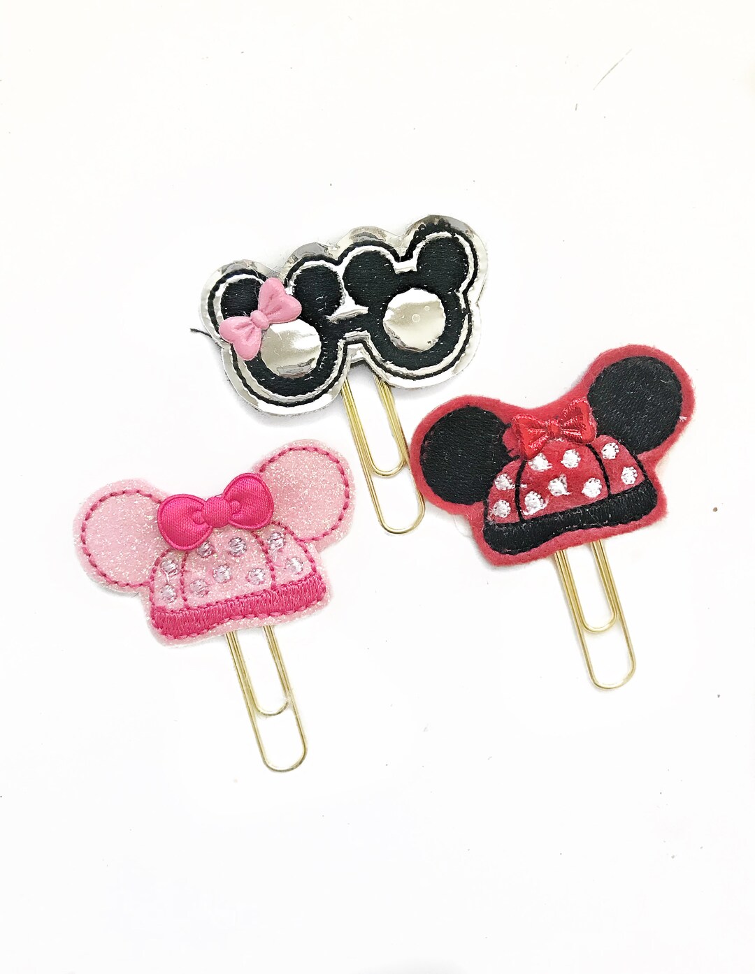 Mouse Ears Felt Piece / Bow Center / Paper Clip / Hair Clip / Diy ...