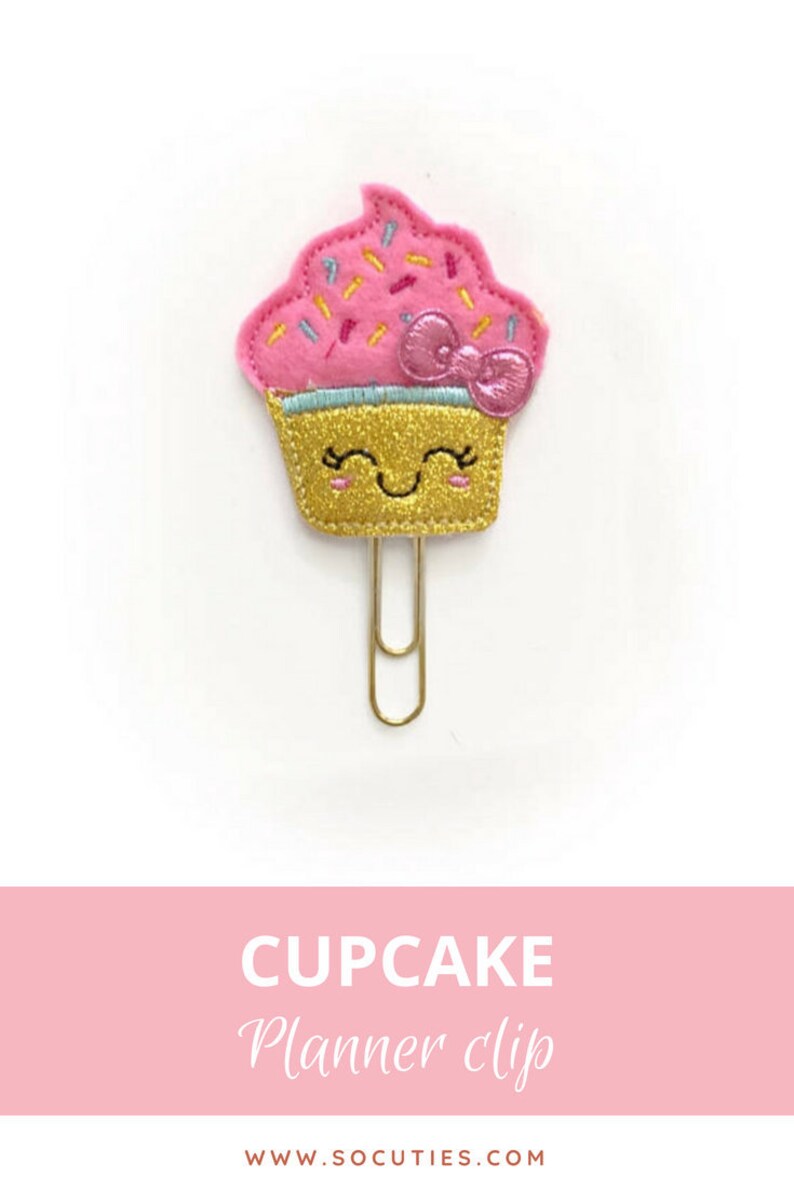Cute Cupcake Planner Clip Paperclip Bookmark / Felt Planner - Etsy ...