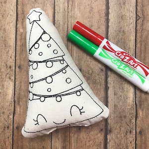 Christmas Tree Plushie Stuffed Coloring Toy Christmas Tree - Etsy