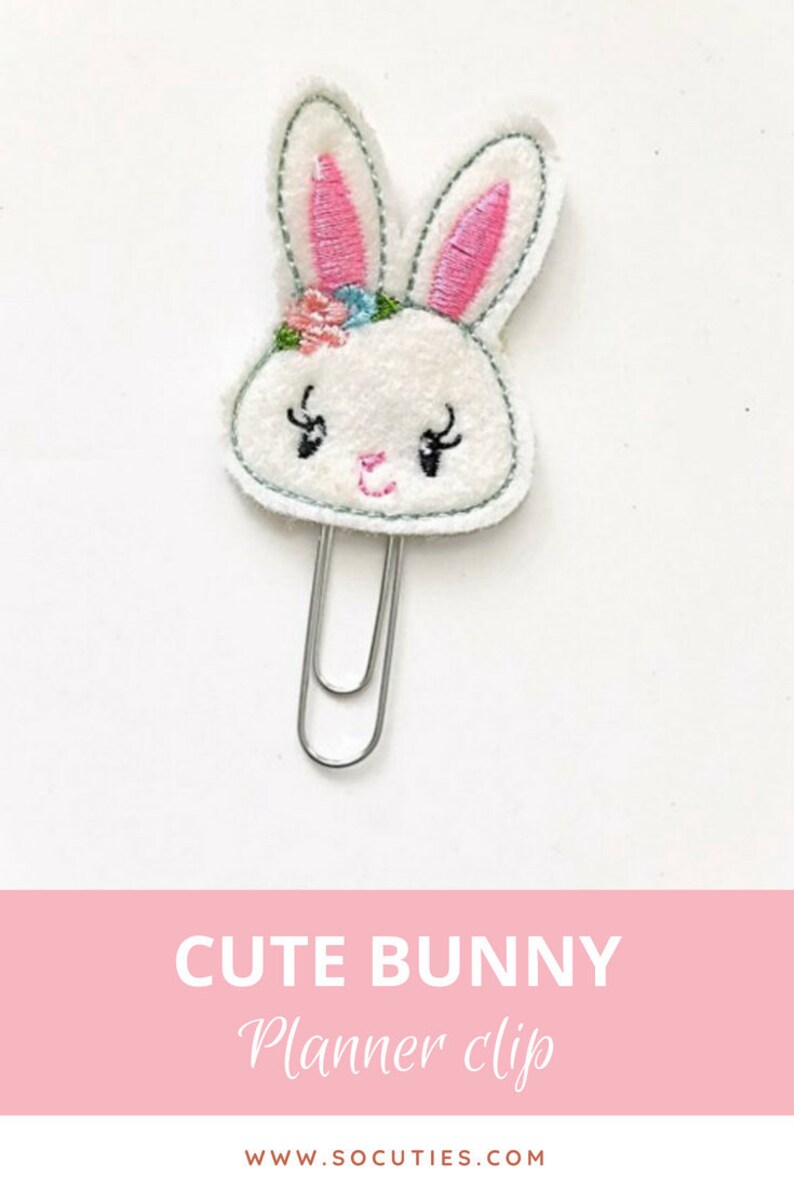 Easter Bunny Planner Clip Paperclip Planner Bookmark / Felt - Etsy