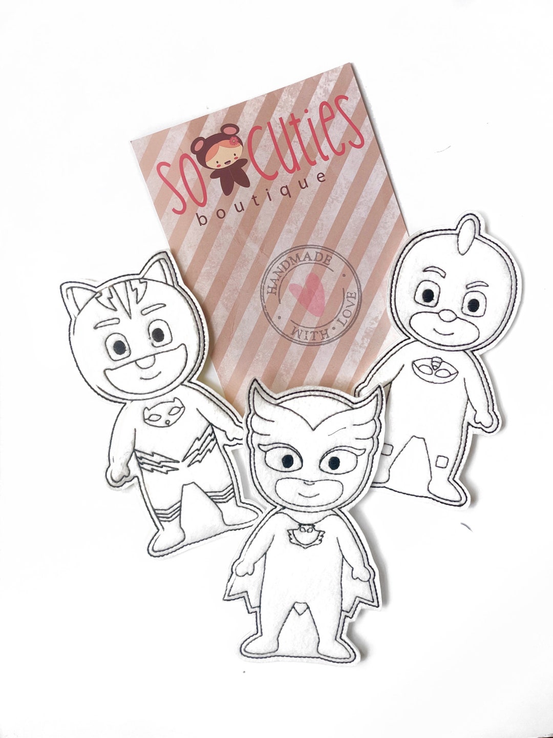 PJ Animals Coloring Toys, PJ Masks Coloring Dolls, Reusable Coloring ...
