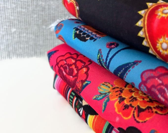 Mexican Fabric, Half a Yard Fabric , Silky Fabric, Sewing Supplies ...