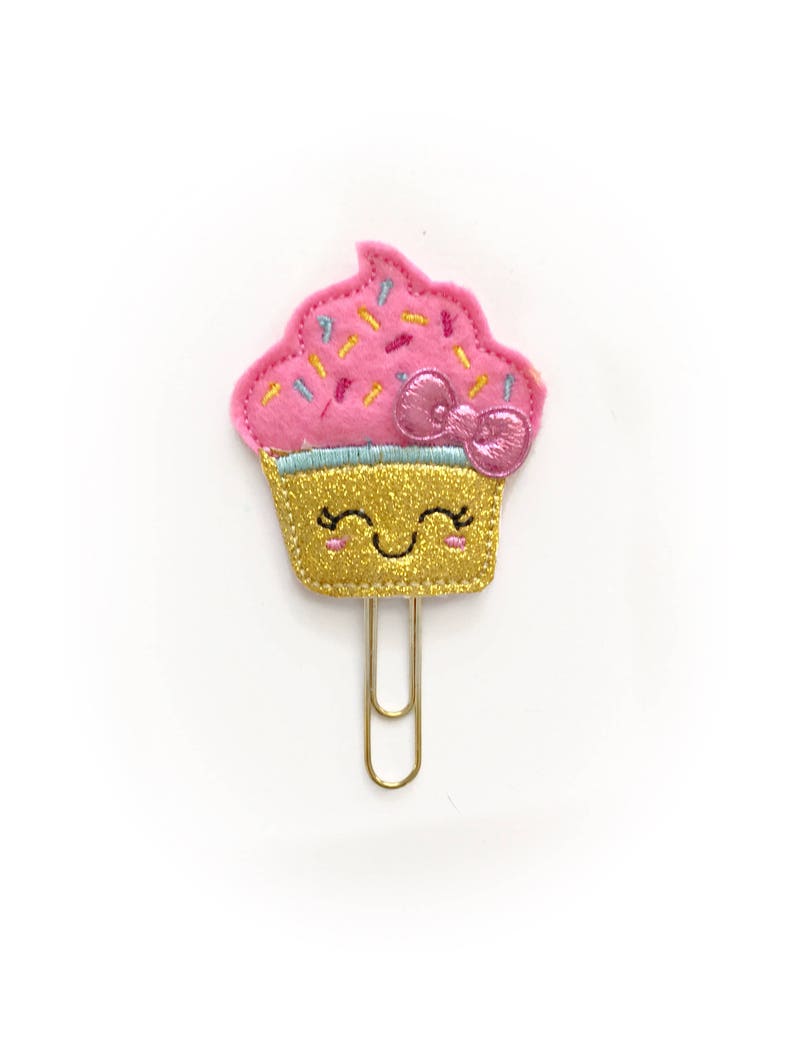Cute cupcake planner clip Paperclip Bookmark / Felt planner | Etsy
