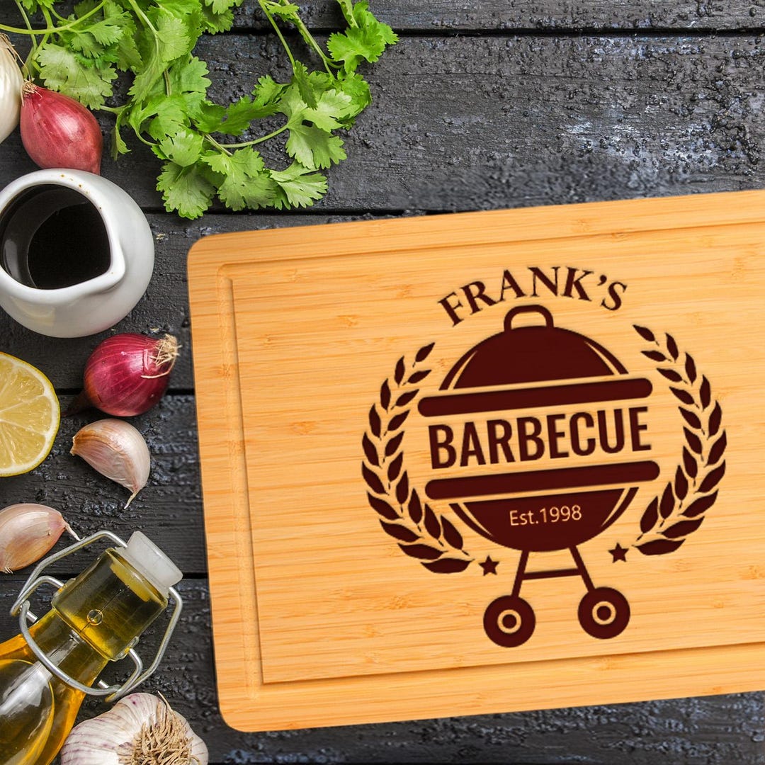 Personalized BBQ Cutting Board, Custom Engraved Barbecue Board With ...