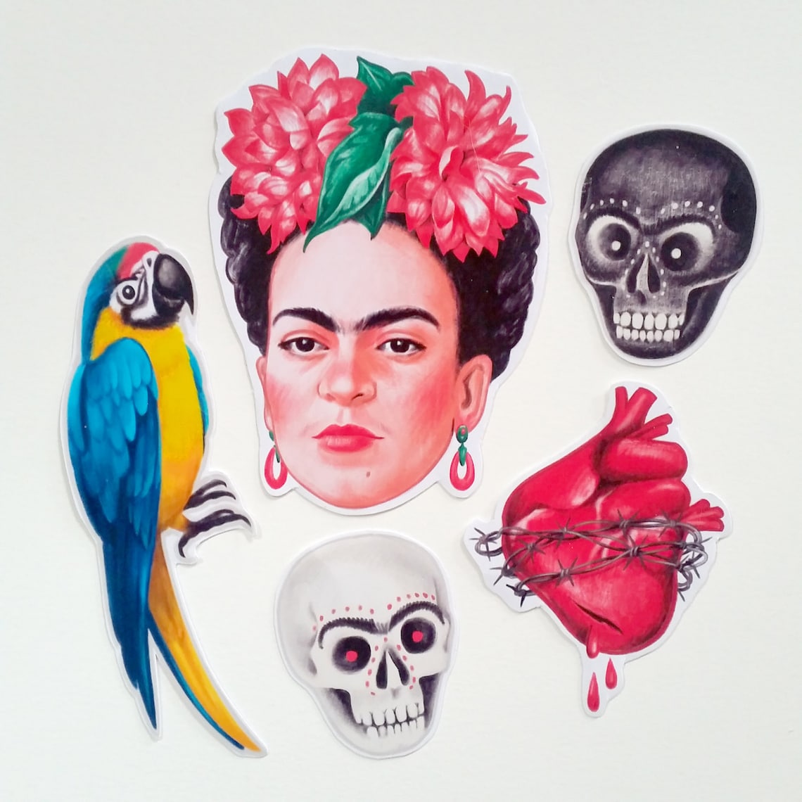 Frida Kahlo Set de 5 Pegatinas | Etsy España
