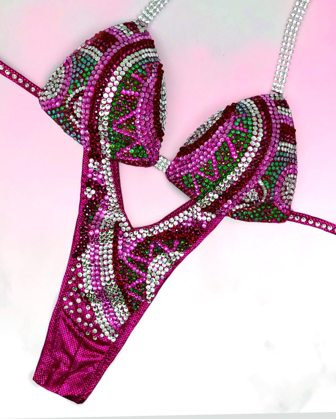 Color Block Figure/physique Competition Suit - Etsy