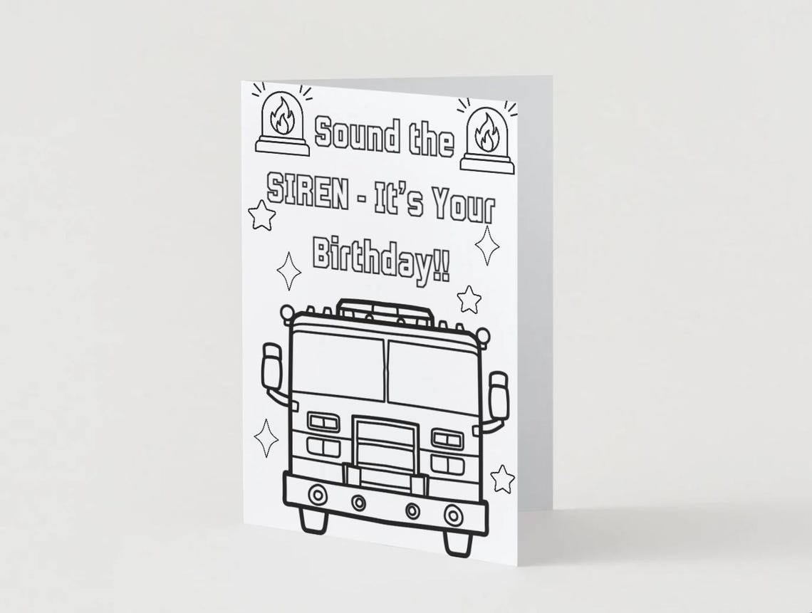Fun & Interactive Kids Birthday Card: Sound the SIREN - It's Your ...