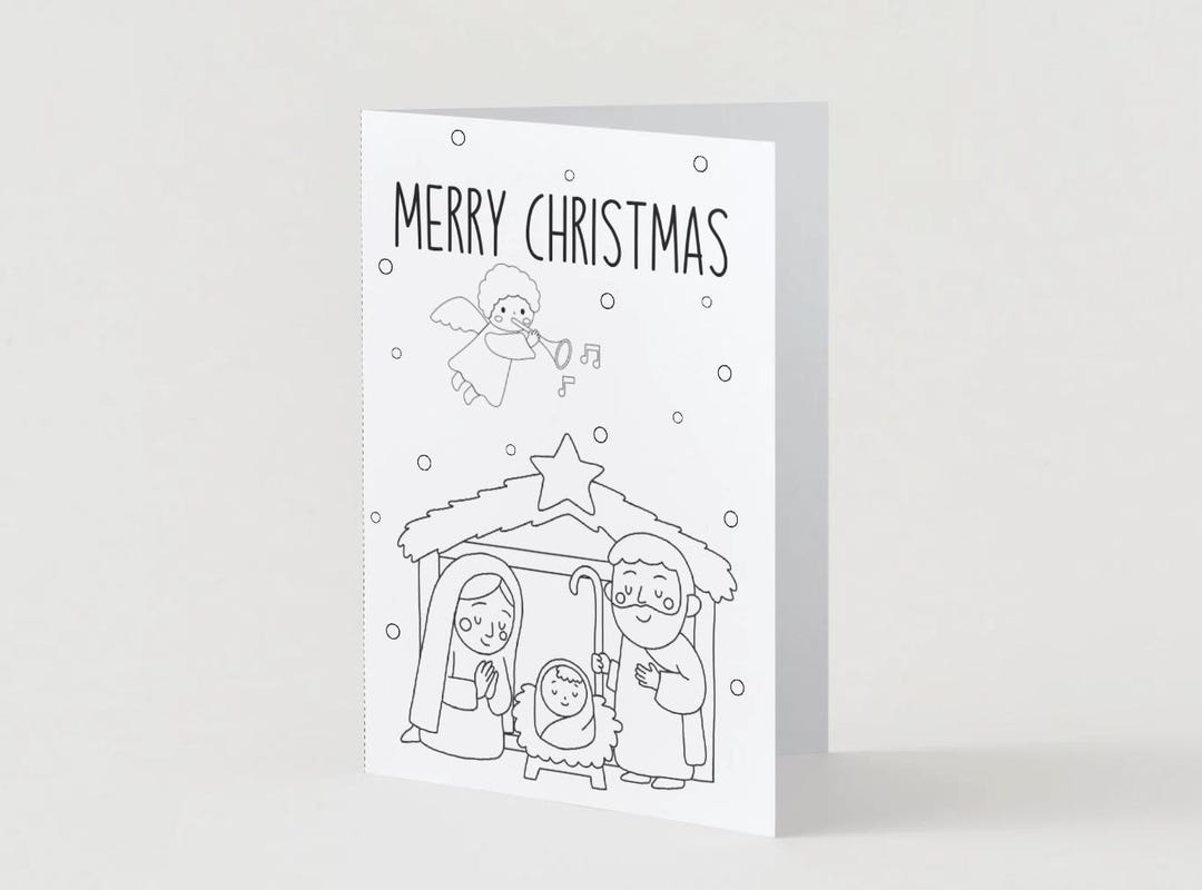 Color Christmas Card | Digital & Instant Access - Etsy