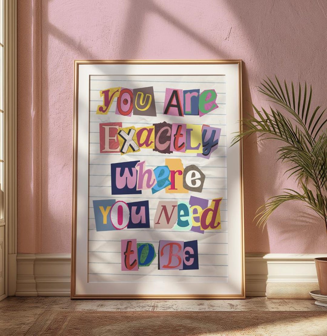 Inspirational Collage Art Print: Positive Affirmation (digital Download ...