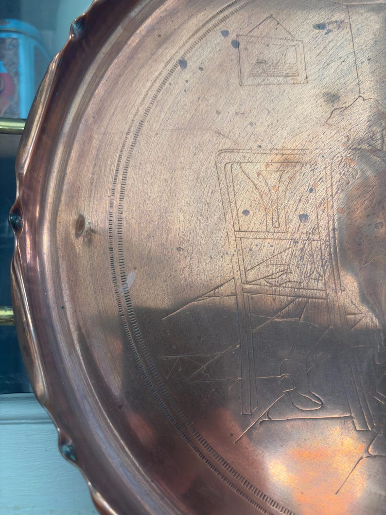 Antique Solid Copper Tray (joseph Sankey J.S and Sons) - Made in ...