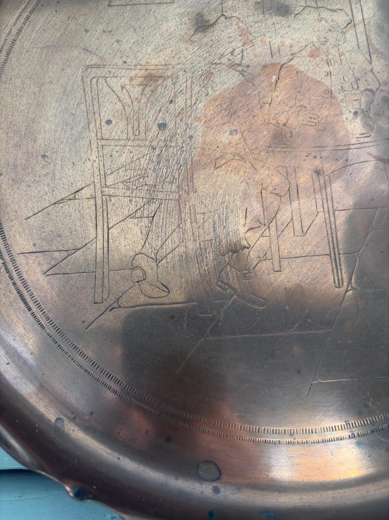 Antique Solid Copper Tray (joseph Sankey J.S and Sons) - Made in ...