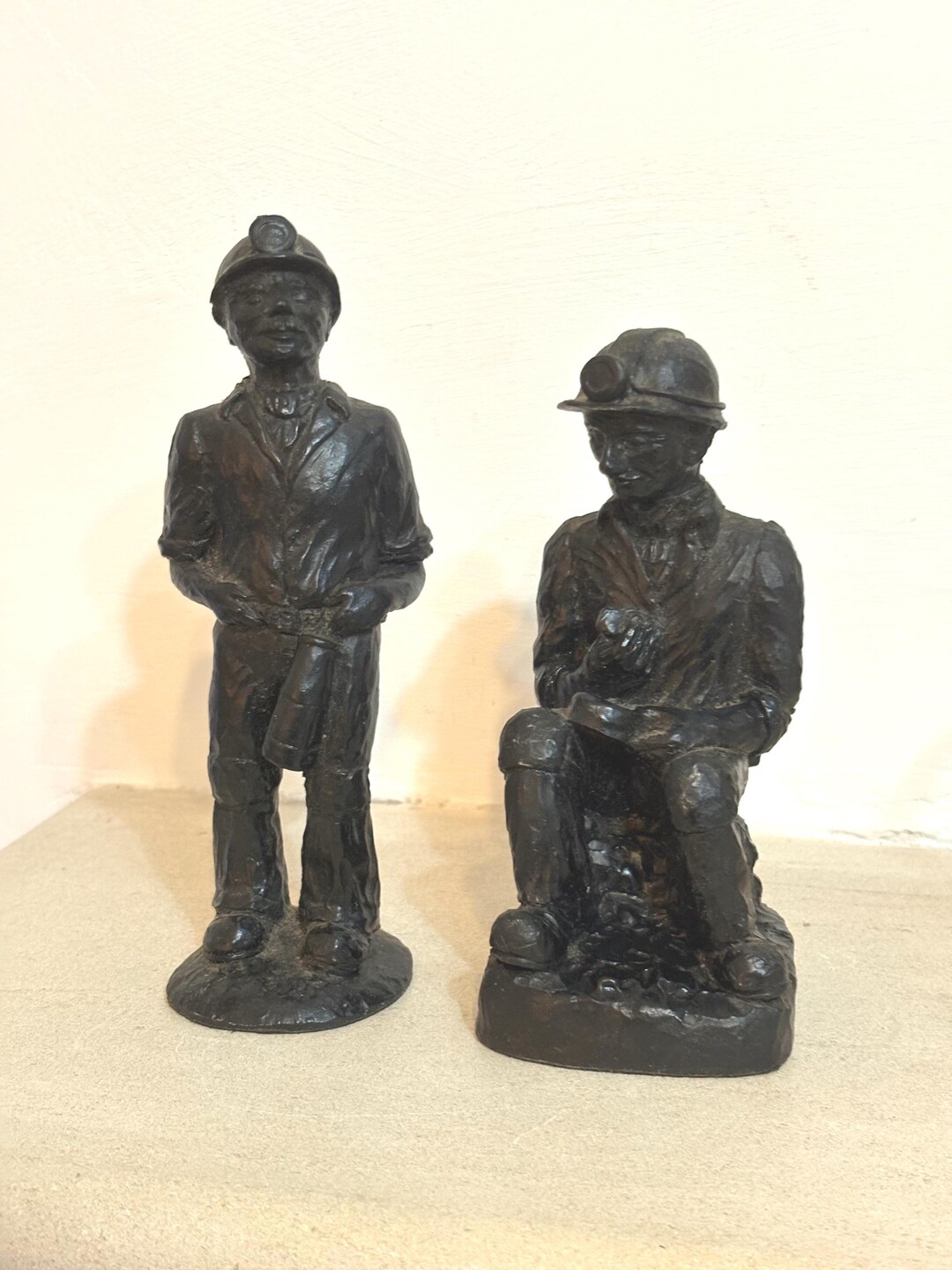 Vintage E & J Mining Memories Coal Miner Figurines | British Coal ...