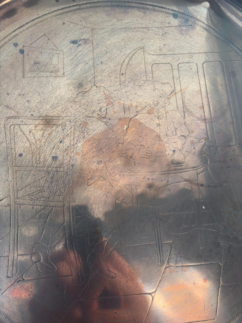 Antique Solid Copper Tray (joseph Sankey J.S and Sons) - Made in ...