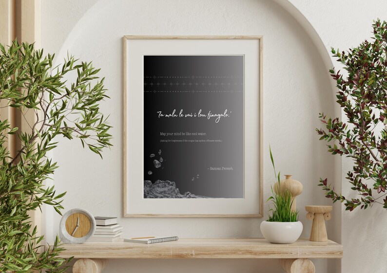 Samoan Proverbs | Pacific Wisdom Wall Art | Inspirational Island Quotes ...
