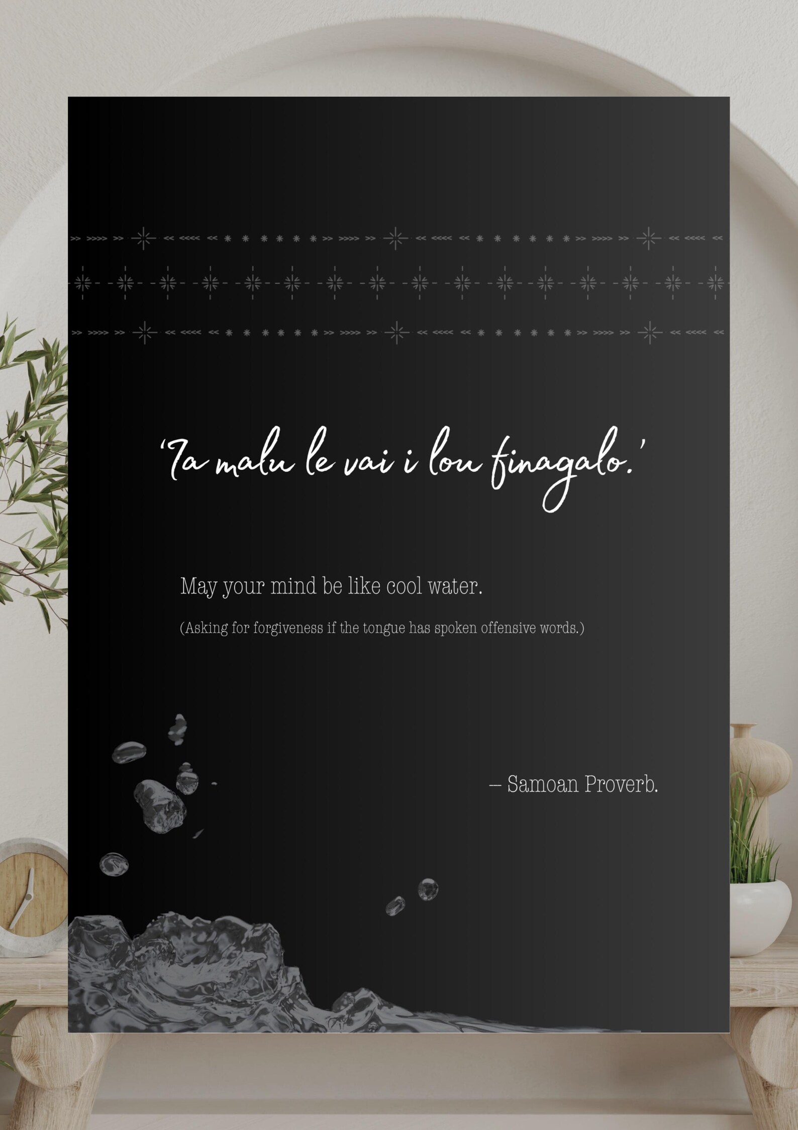 Samoan Proverbs | Pacific Wisdom Wall Art | Inspirational Island Quotes ...
