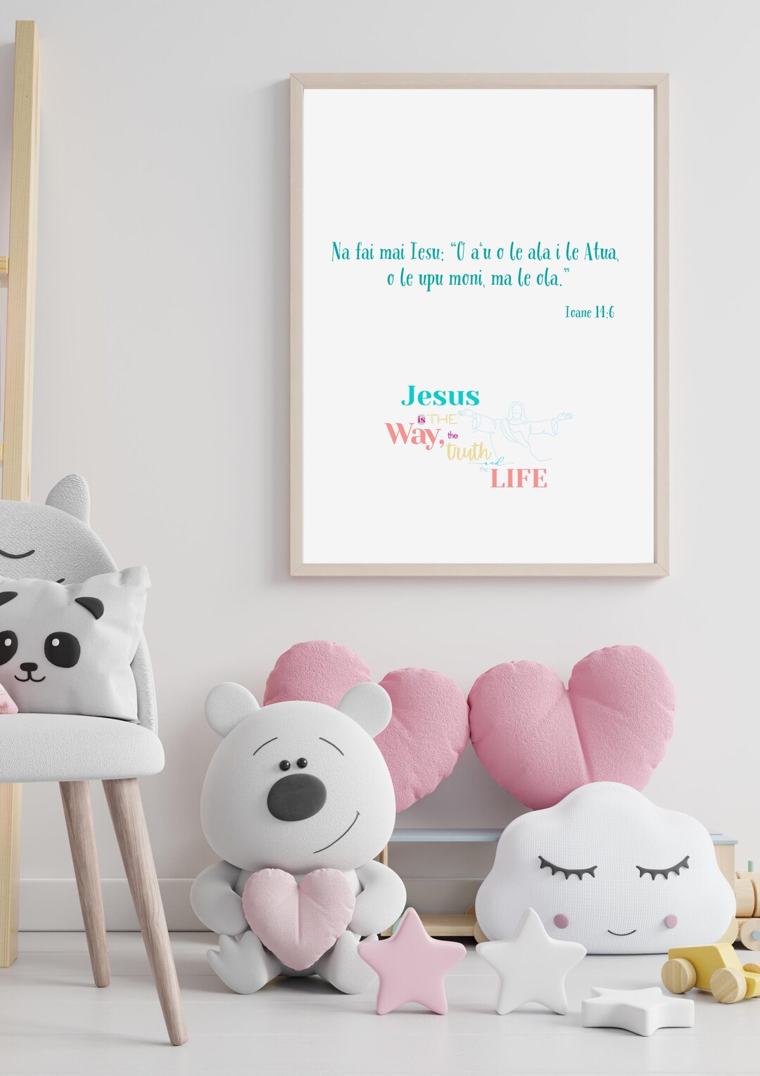 Children’s Samoan Wall Art | Bible Verse Digital Print | John 14:6 ...