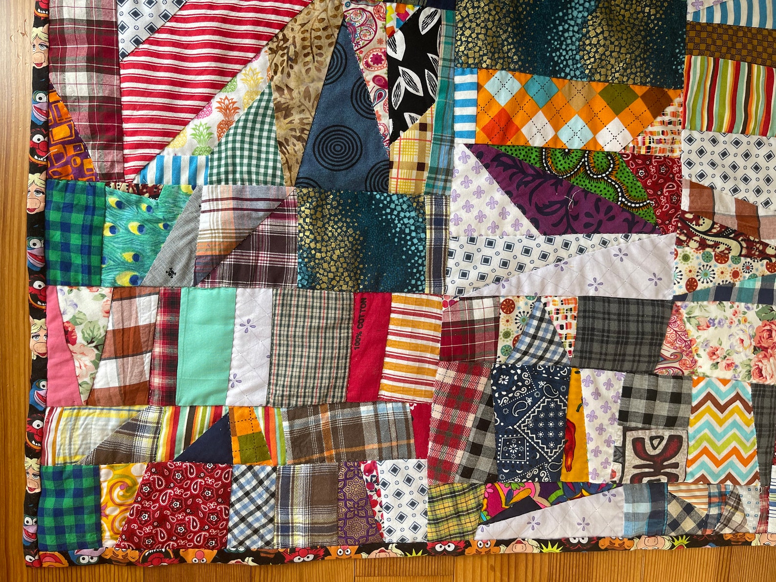 Muppets Scrap Crazy Quilt From Fabrics Used on ABC the Muppets 2015-16 ...