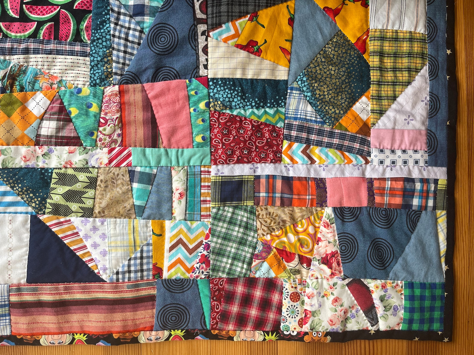 Muppets Scrap Crazy Quilt From Fabrics Used on ABC the Muppets 2015-16 ...