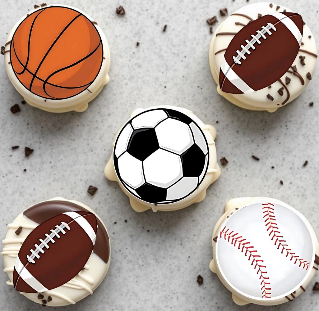 Sports Edible Cake Toppers: Football, Soccer, Baseball, Basketball - Etsy