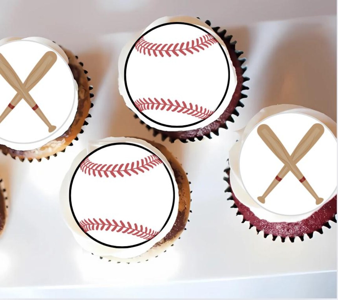 Baseball Edible Cake Toppers: Sports Party Decorations - Etsy