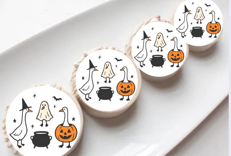 Geese Halloween Costume Edible Cake Toppers: Silly Goose Pumpkins - Etsy