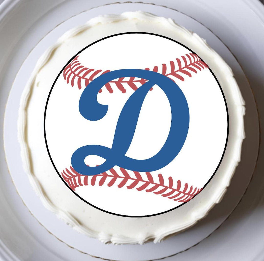 Los Angeles Baseball Edible Cake Toppers: Sports Party Decorations - Etsy