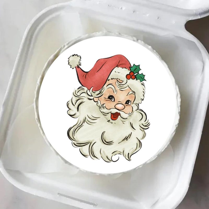 Retro Santa Cake Topper - Etsy