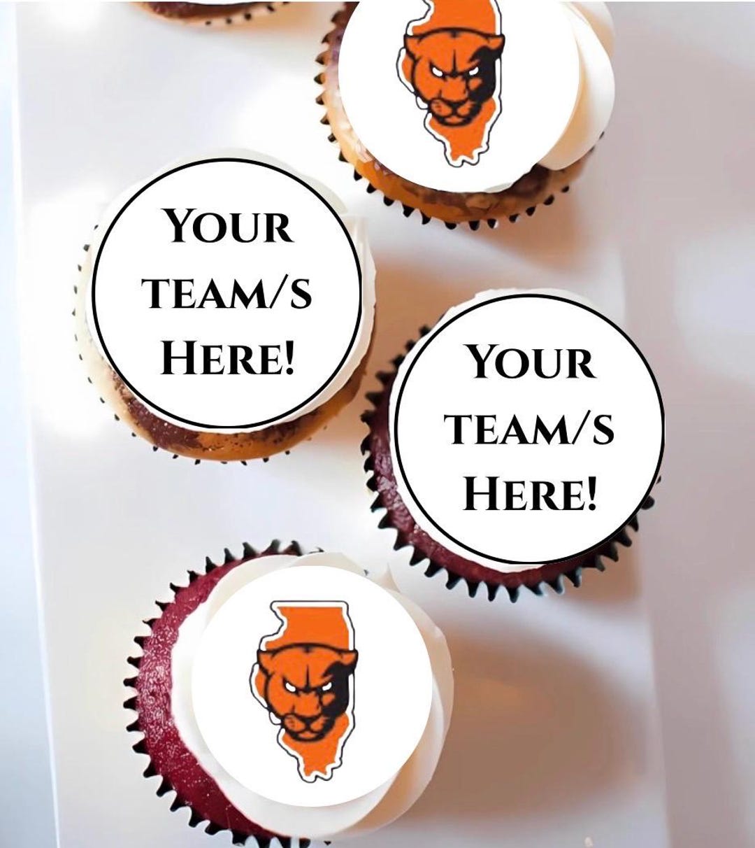 Custom Edible Image Cake/cupcake Toppers, Sports Team Logo (precut ...