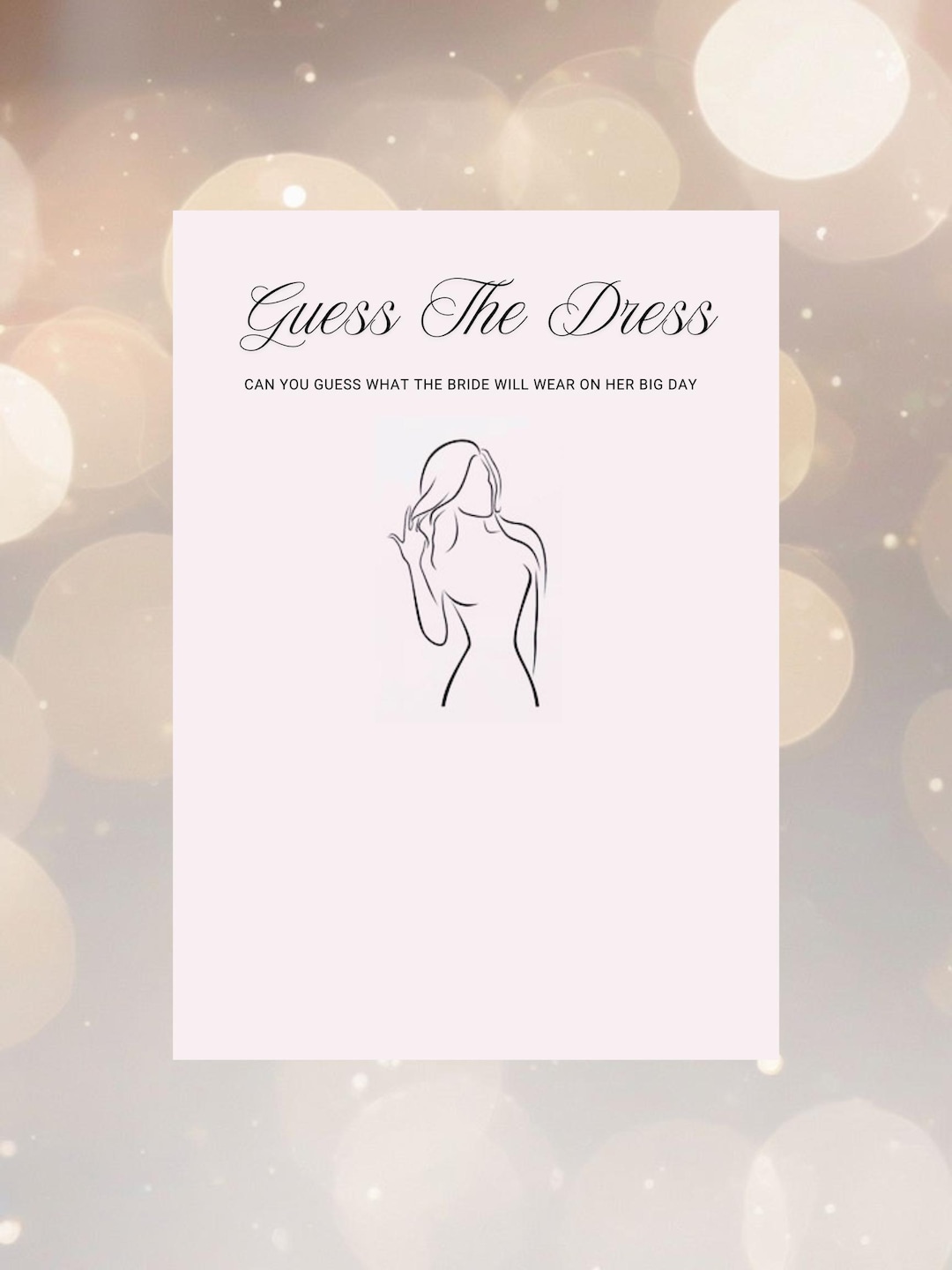 Guess the Dress Bridal Shower Game: Pink Bridesmaid Theme (editable ...