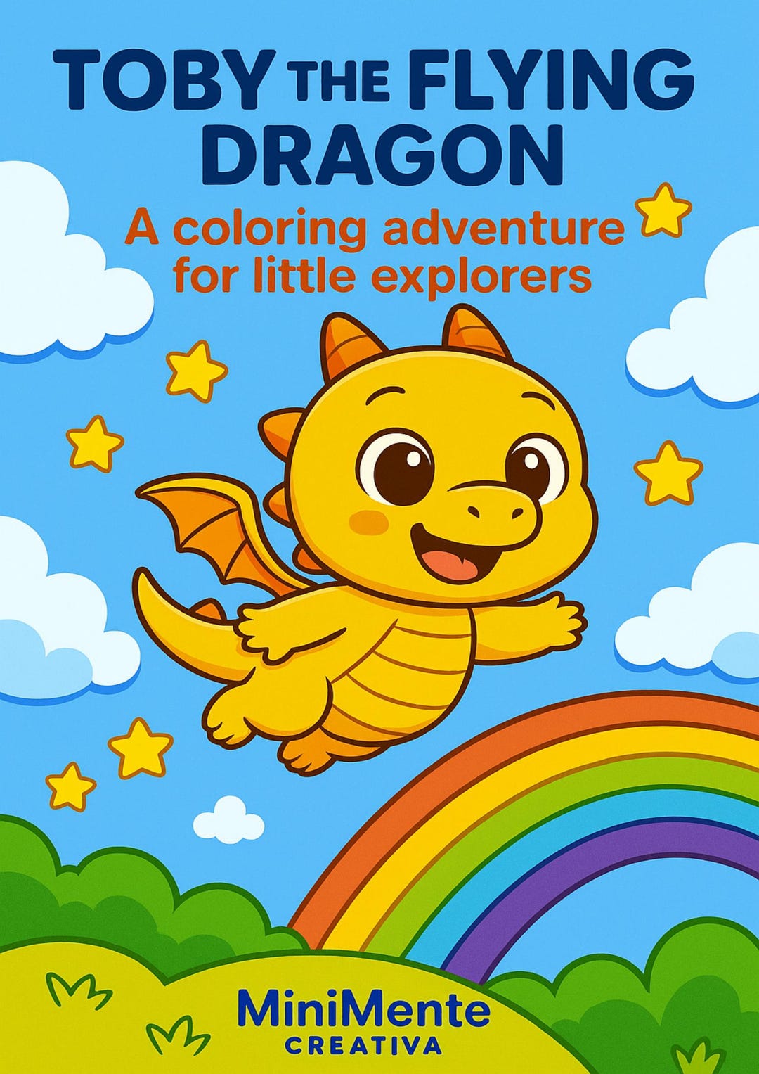 Toby the Flying Dragon | Kids Coloring Book With Story | Printable PDF ...
