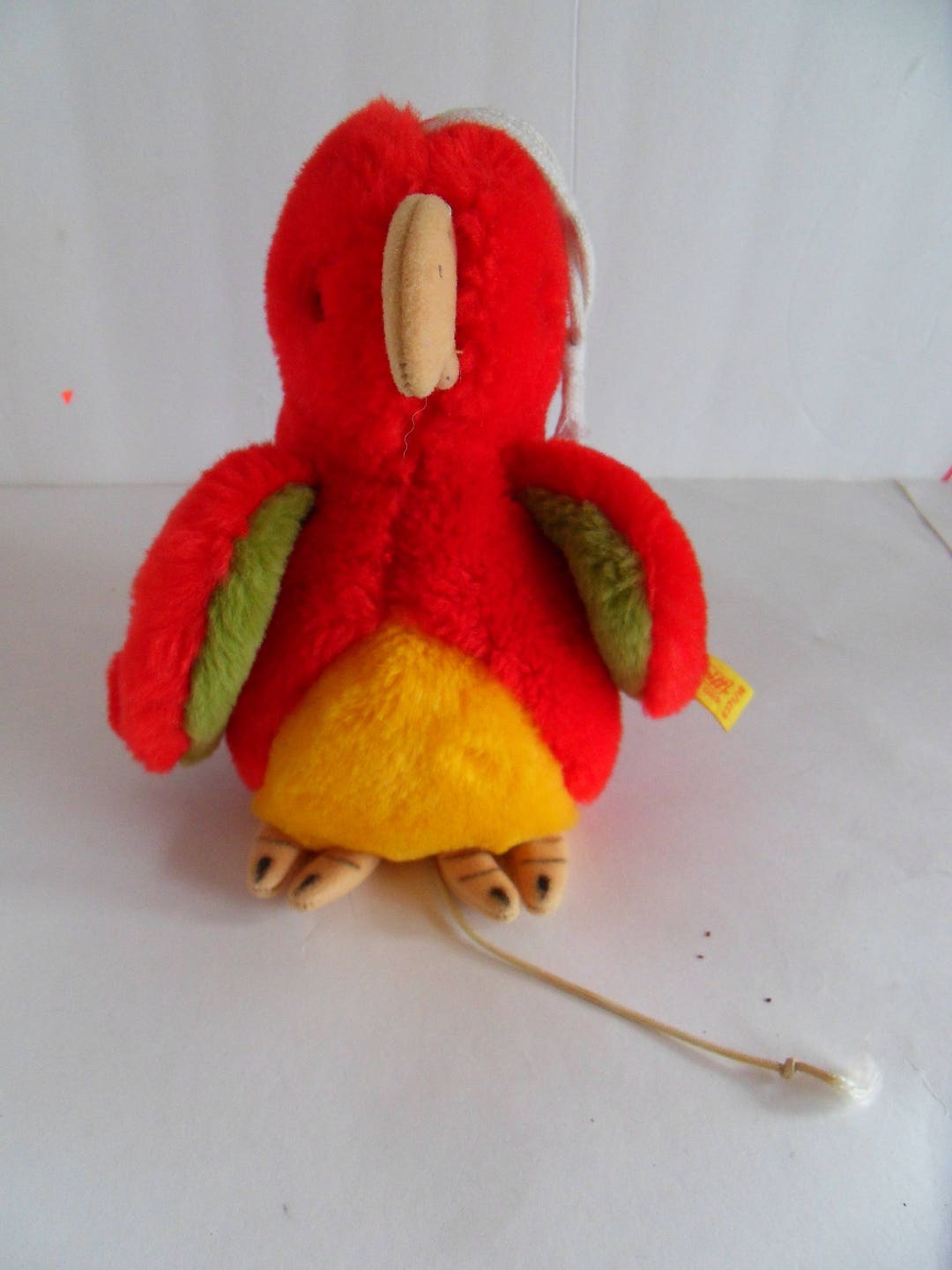 Steiff Parrot Musical Parrot Button Flag Made in Germany 2330 - Etsy