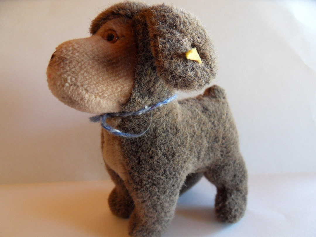 Steiff Schnauzer, Steiff Dog, Rattler, W. Button/flag, Made in Germany ...