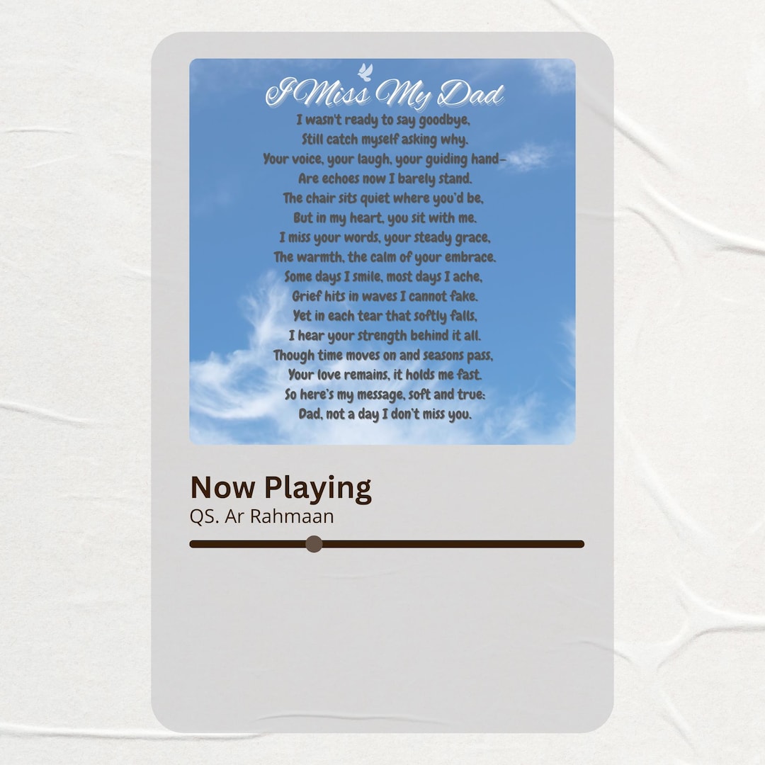 A Message to Dad , Memorial Poem Printable for Loss of Father,unframed ...