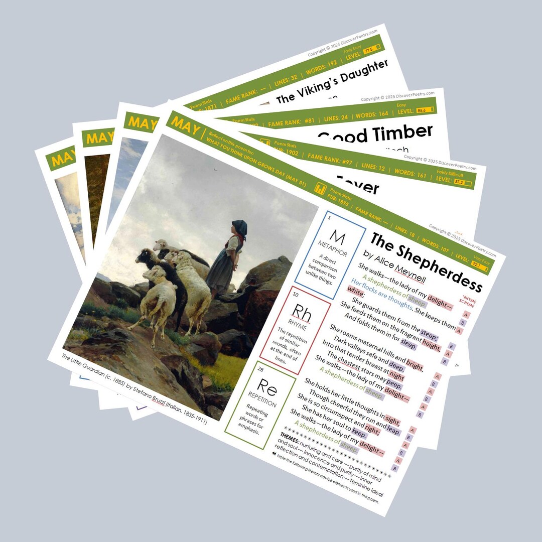 May Poem Analysis Guides: Art, Poetry, Timelines, Literary Devices ...