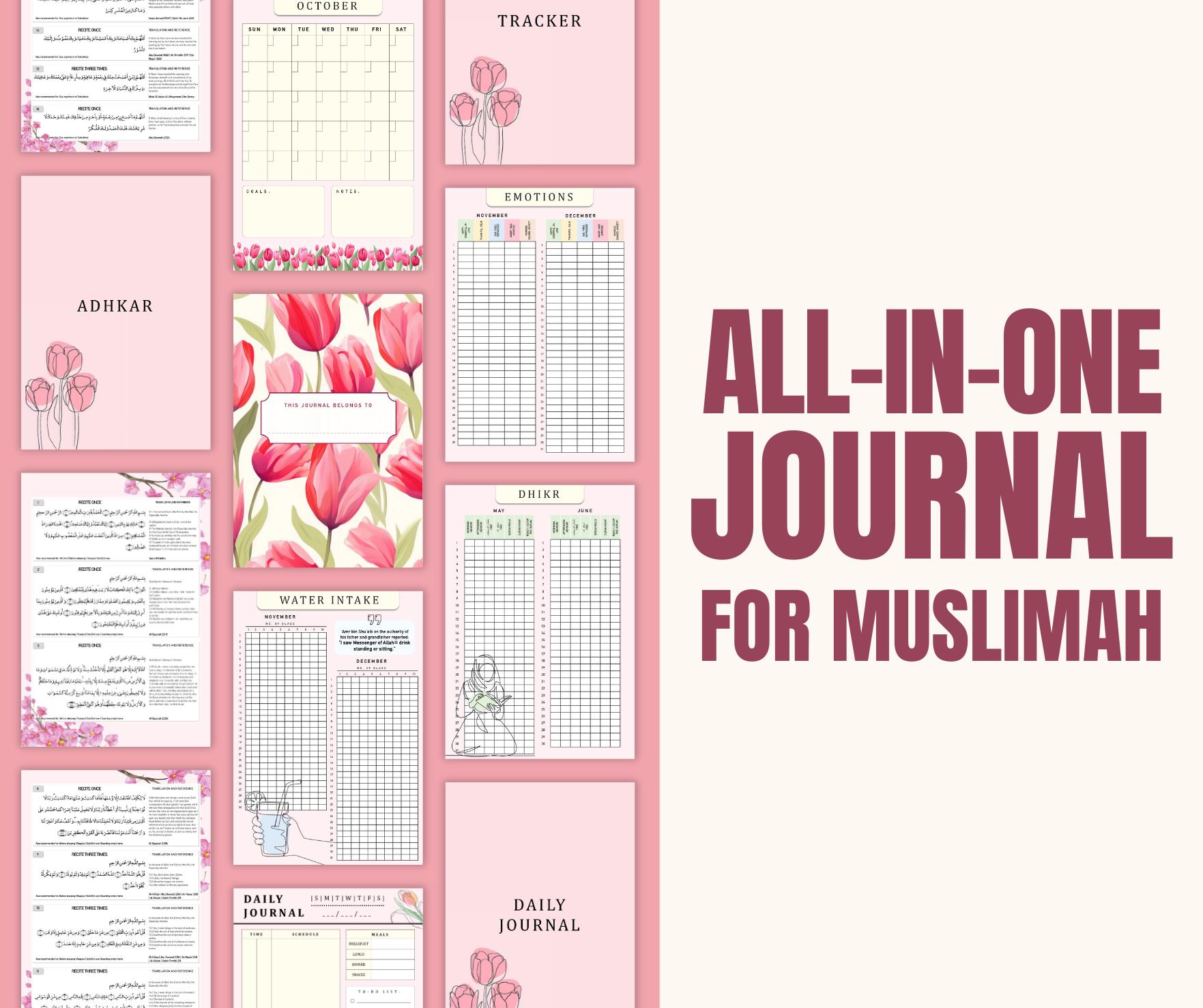 Best Printable Muslimah Aesthetic Journal – 365-day Digital PDF Planner ...
