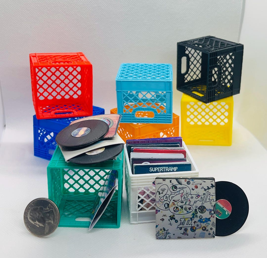Mini "vinyl" Record Albums & Collection Crates - Etsy