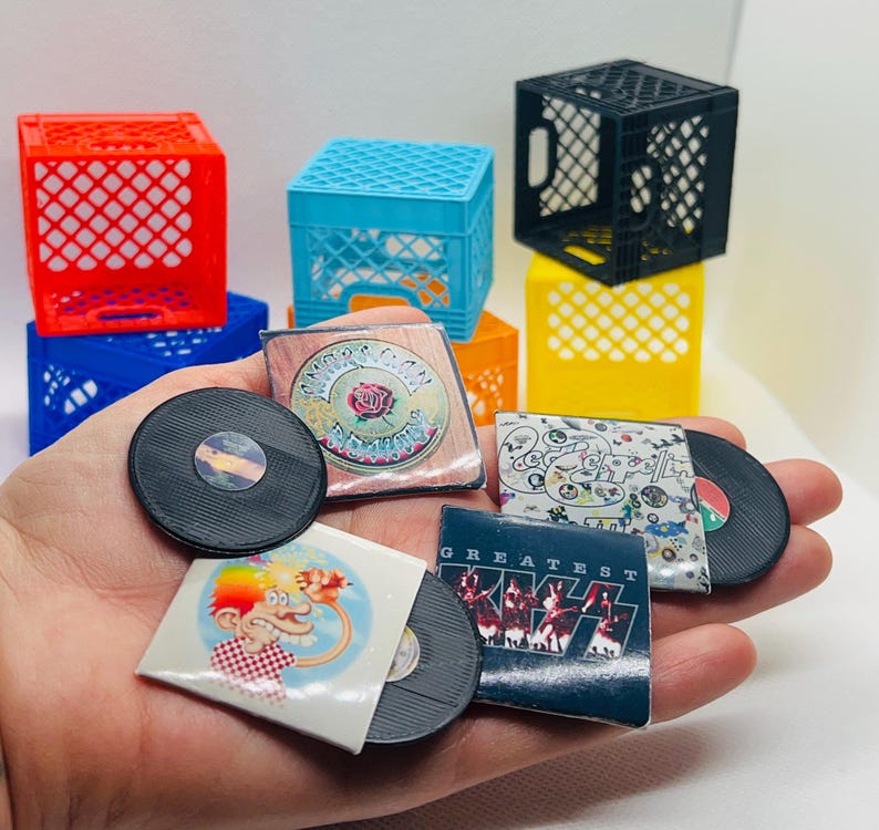 Mini "vinyl" Record Albums & Collection Crates - Etsy